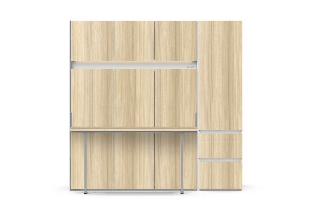 Efficient Multitask Vertical Rhapsody Murphy Bed with desk