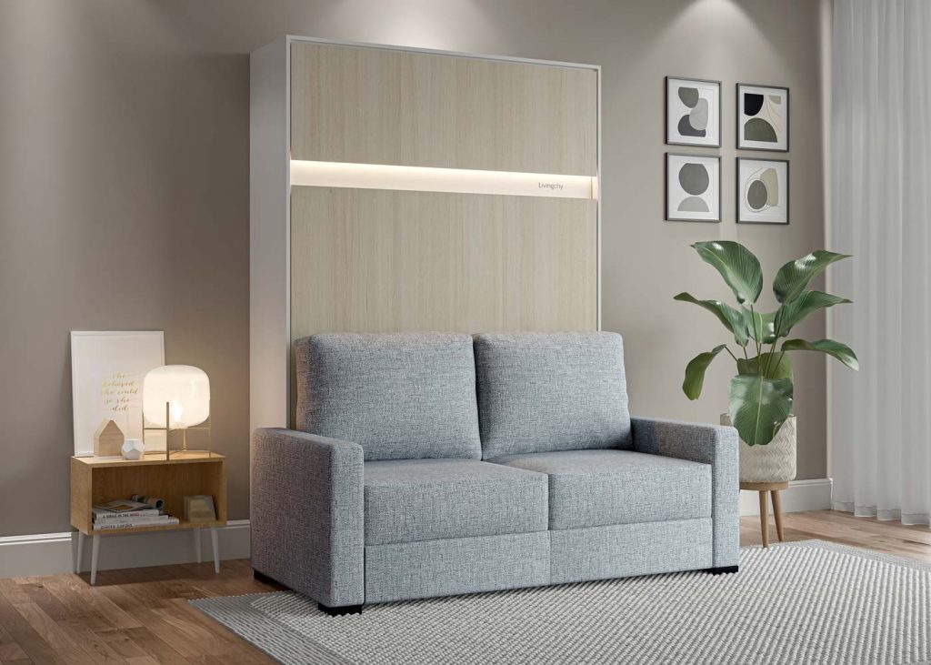 Lifestyle Solitary Vertical Fashionista Murphy Bed with Sofa