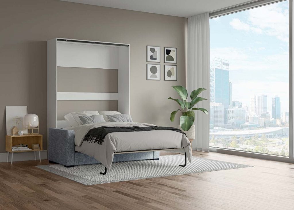 Lit mural Livingchy - Le Vertical Fashionista avec divan