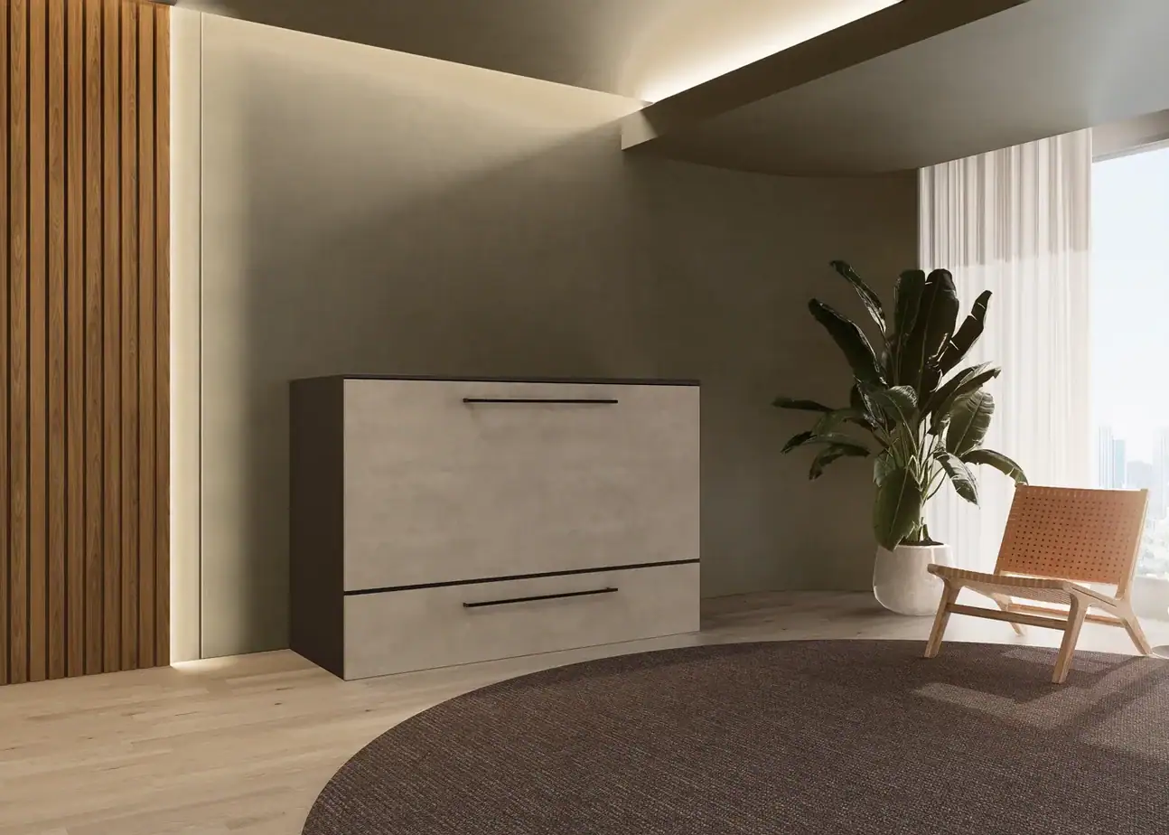 Lit cabinet autoportant Livingchy Condo Rock Solid et Noir