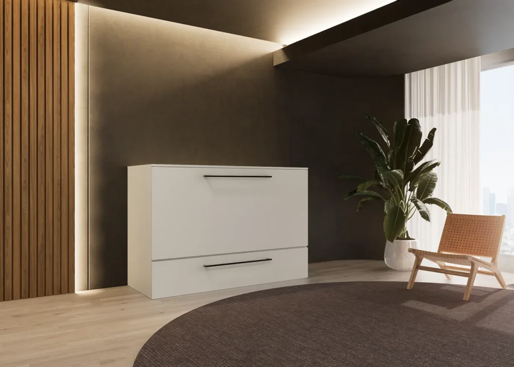 Lit cabinet autoportant Livingchy Condo blanc