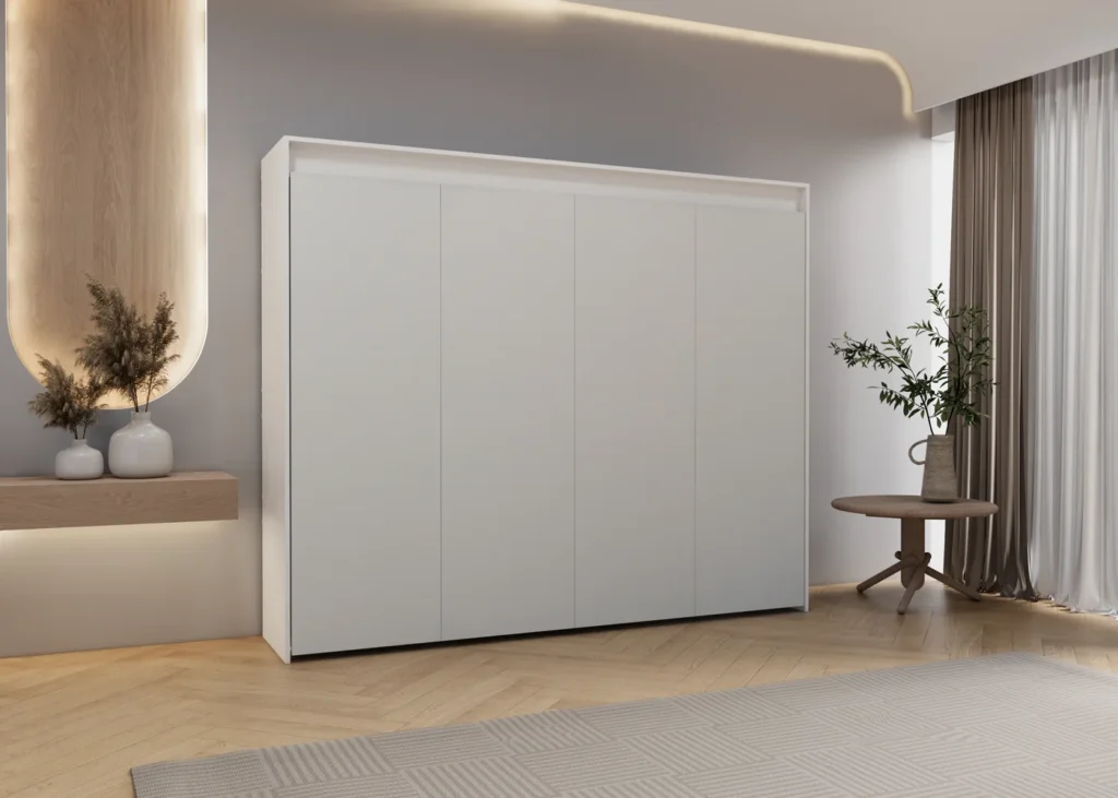 Lit escamotable mural horizontal Livingchy COH4 Blanc